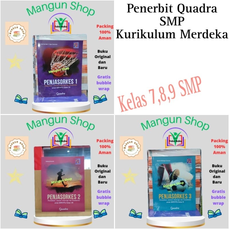 Jual BUKU PJOK PENJASORKES KELAS 7,8,9 SMP Kurikulum Merdeka Quadra | Shopee Indonesia