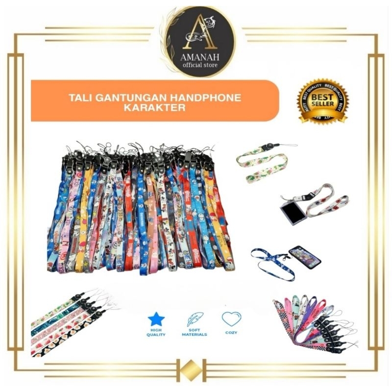 Jual Tali Hp Carton Gantungan Hp Motif Karakter Hellokitty / Doraemon ...