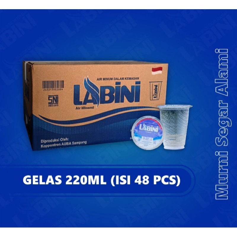 Jual Air Mineral Labini Gelas (220 ml) | Shopee Indonesia