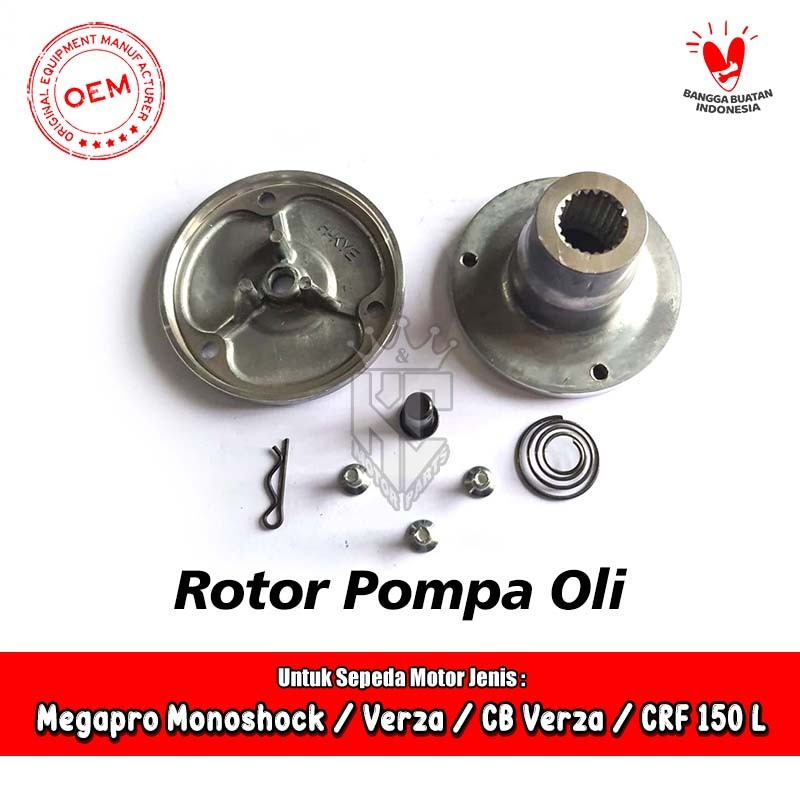 Jual Rotor Oil Filter Corong Pompa Oli Komplit Honda Megapro Monoshock CB Verza CRF 150 L ...