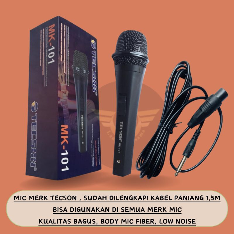 Jual Mic Kabel/ Microphone Kabel TECSON / Mic Dynamic/ Mic Karaoke ...