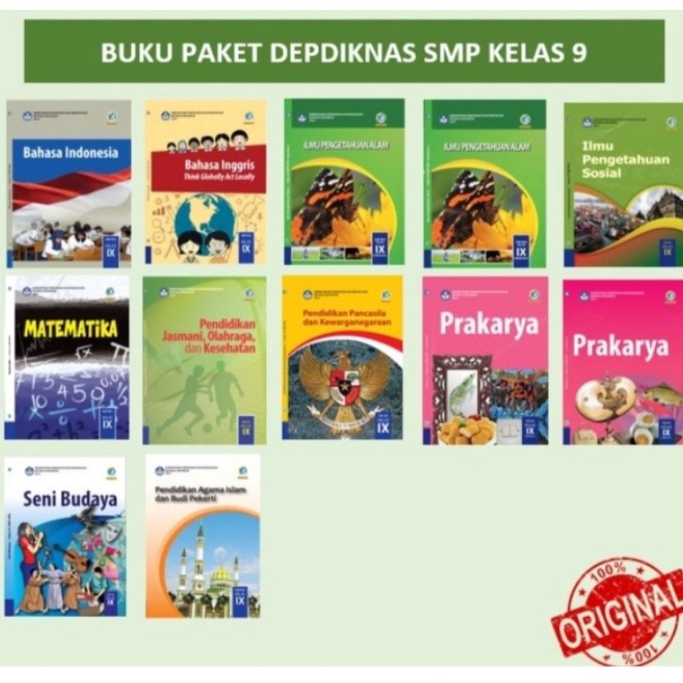 Jual Untuk Anda ORI harga satuan buku teks siswa kurikulum k13 Kemendikbud untuk SMPMts kelas 9 ...