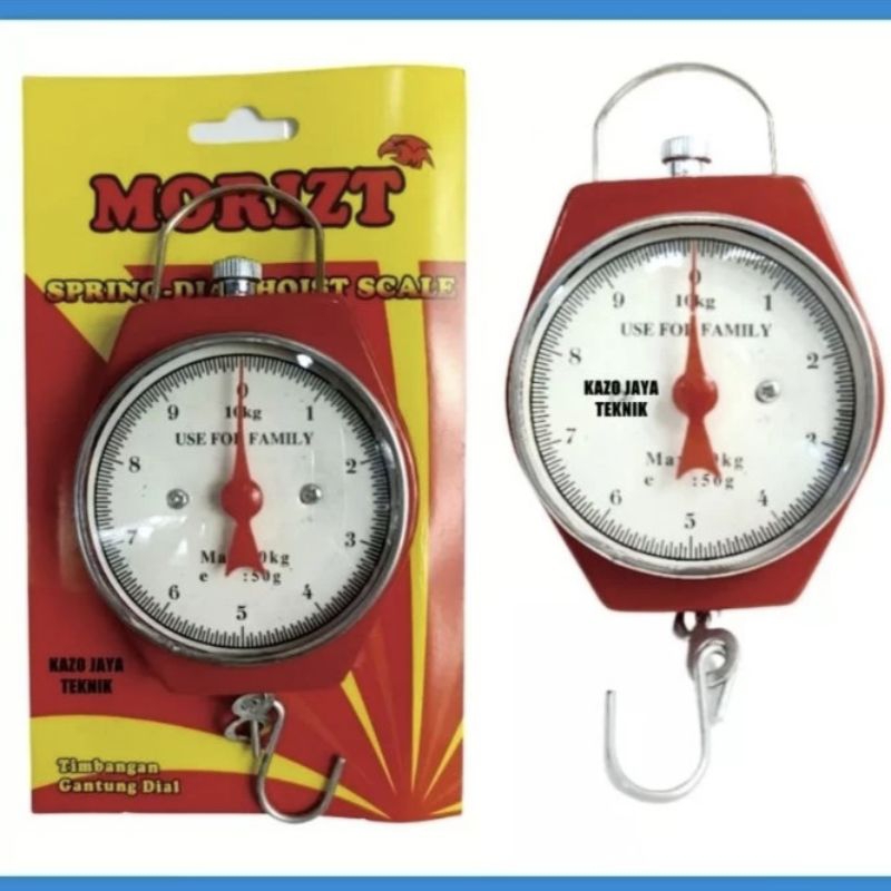 Jual MORITZ Timbangan Gantung 10KG Body Besi Flat | Model Jam Bulat 10 ...