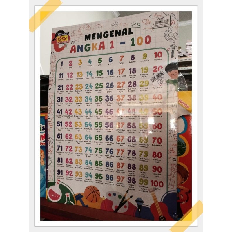 Jual Poster Praktis Mengenal Angka 1-100 | Shopee Indonesia