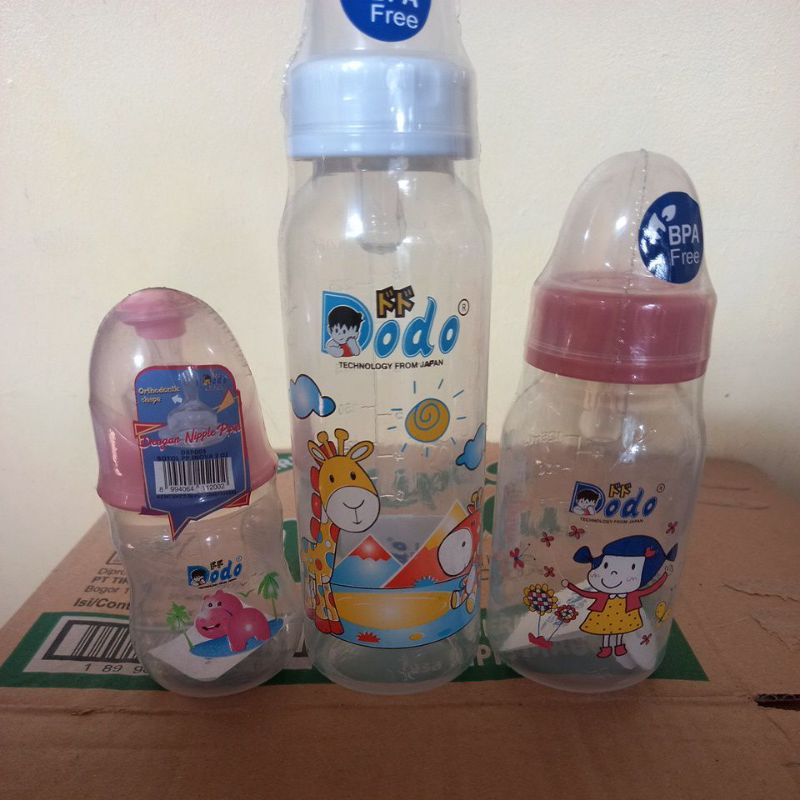 Jual BOTOL SUSU DODO BPA FREE | DOT GEPENG | 60ML | 125 ML | 250 ML ...
