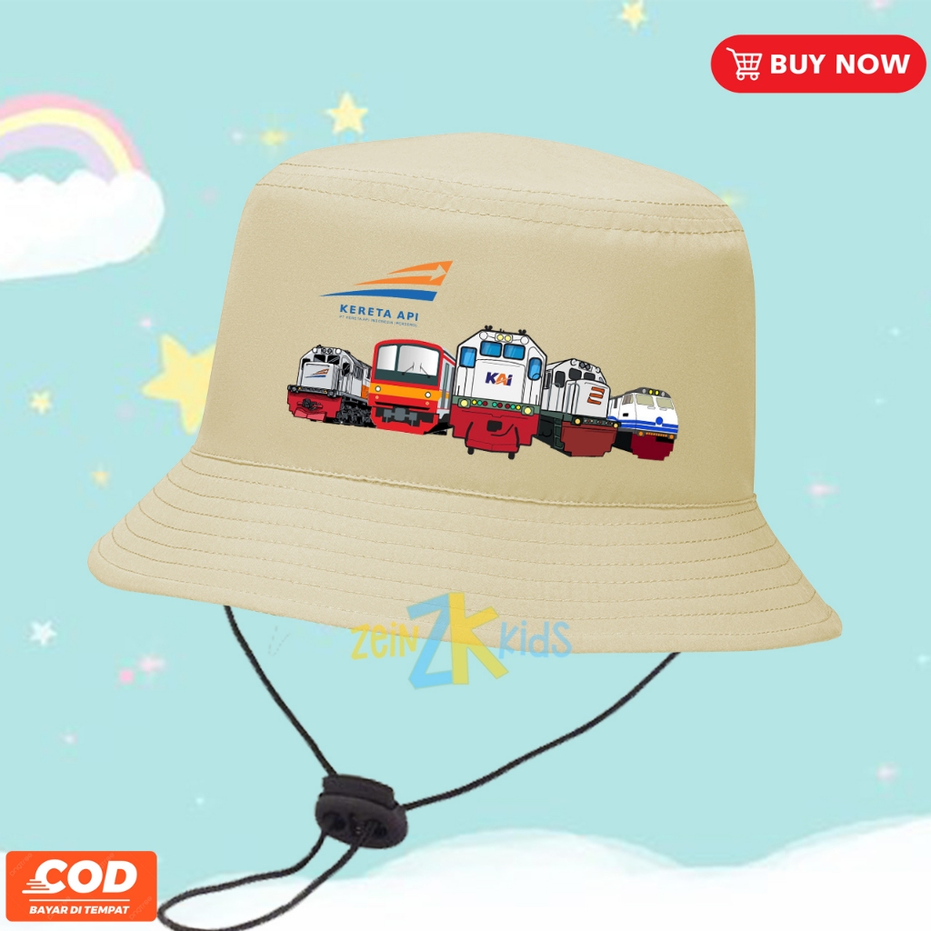 Jual Bucket Hat Anak Railfans Kereta Api | Topi Anak Kereta Api ...