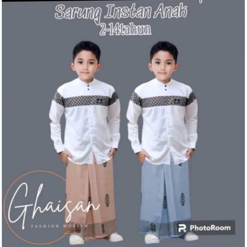 Jual Sarung Anak Instan Motiv Terbaru Untuk Usia 2-12 tahun Sarung ...