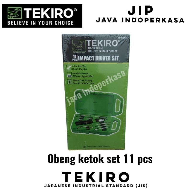 Jual TEKIRO obeng ketok set 11 pcs plus dan minus / obeng getok / obeng ...