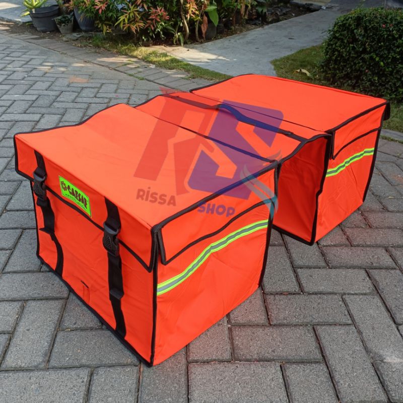 Jual Tas Obrok Motor Kurir Orange Super Jumbo Polyester | Shopee Indonesia