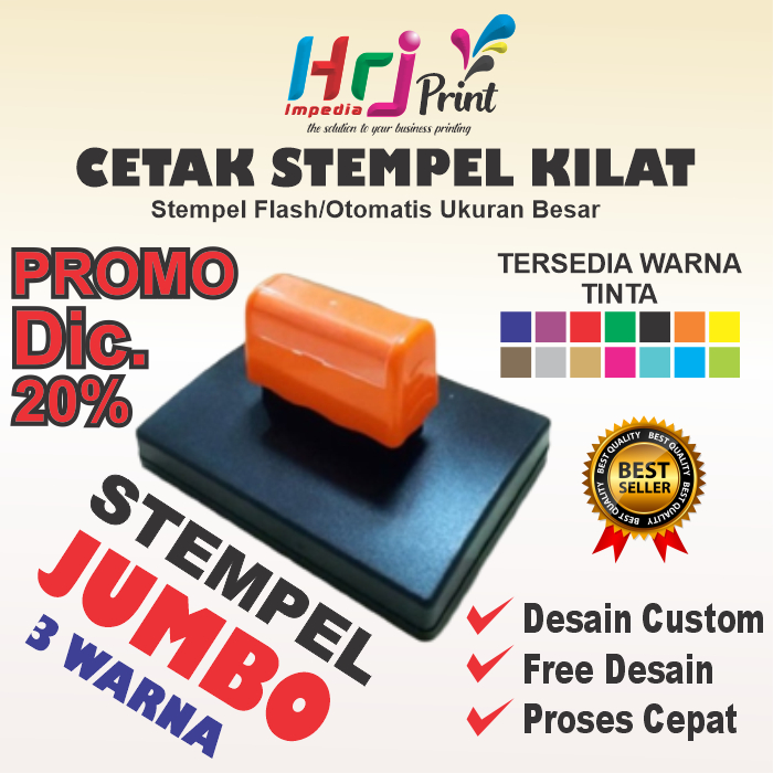 Jual Cetak Stempel Flash Otomatis Ukuran Jumbo 3 Warna Free Desain Logo Stempel Custom | Shopee ...