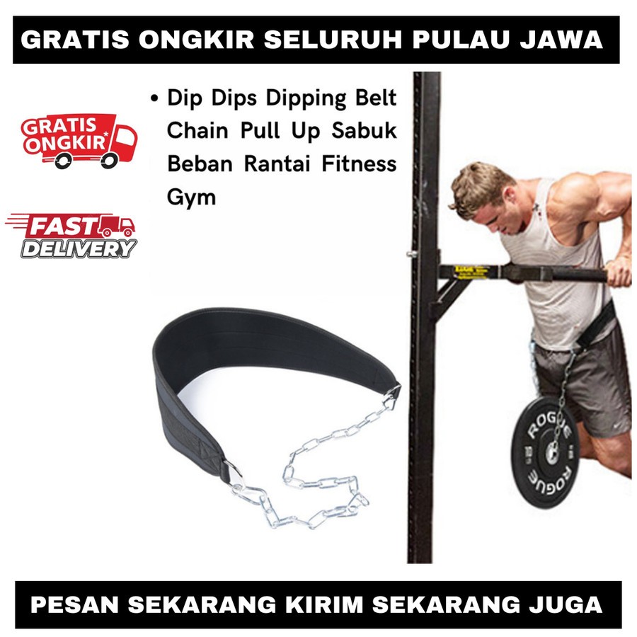 Jual f501 Dip Dips Dipping Belt Chain Pull Up Sabuk Beban Rantai ...