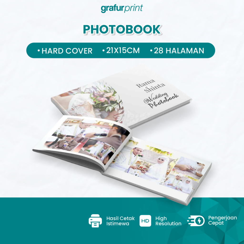 Jual Cetak Hardcover Album Foto / Photobook Ukuran 21x15 28 Halaman ...