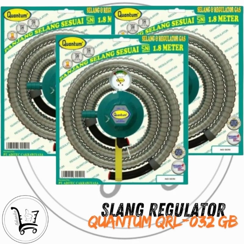 Jual SELANG REGULATOR QUANTUM TIPE QRL-032 100% ORIGINAL SLANG GAS KOMPOR API REGULATOR | Shopee ...