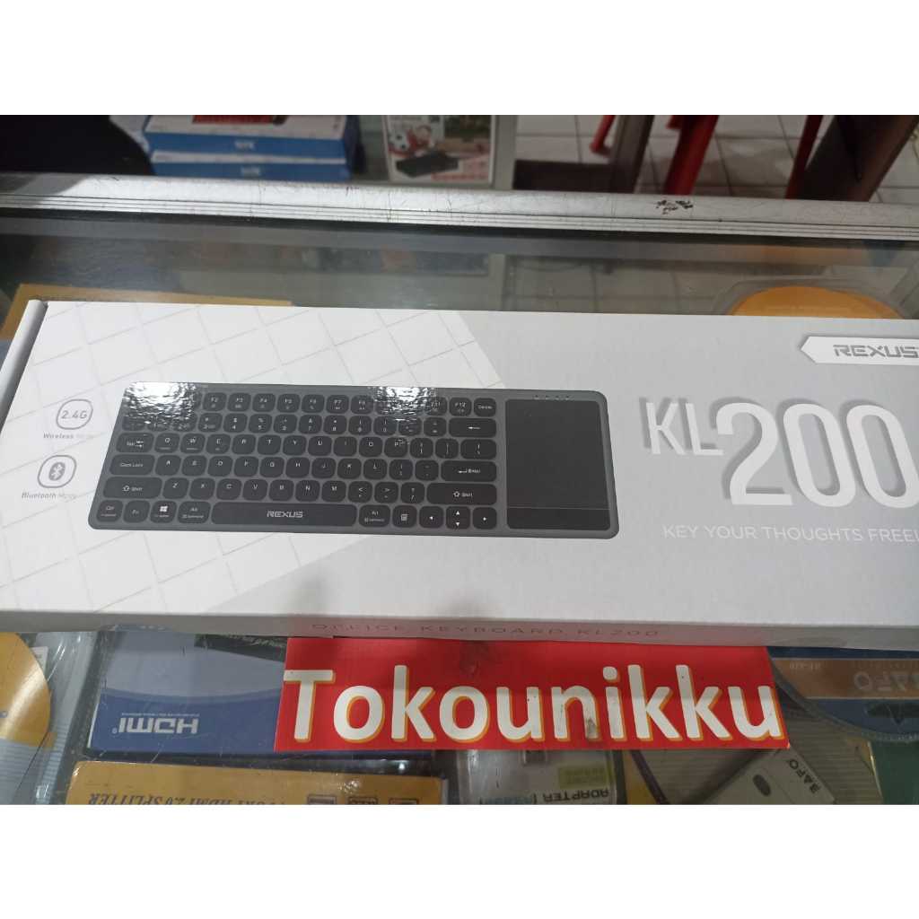 Jual Keyboard REXUS Bluetooth + Wireless with Touchpad KL200 Rechargeable Battery | Shopee Indonesia