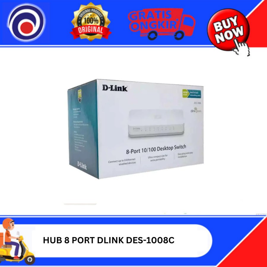 Jual HUB 8 PORT DLINK DES-1008C | Shopee Indonesia