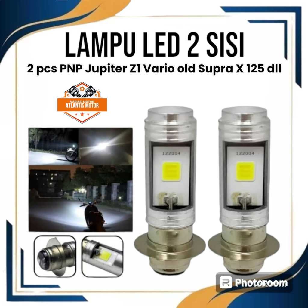 Jual Lampu Led 2 Sisi Lampu Bohlam Depan 2pcs Nyala Putih PNP JUpiter ...