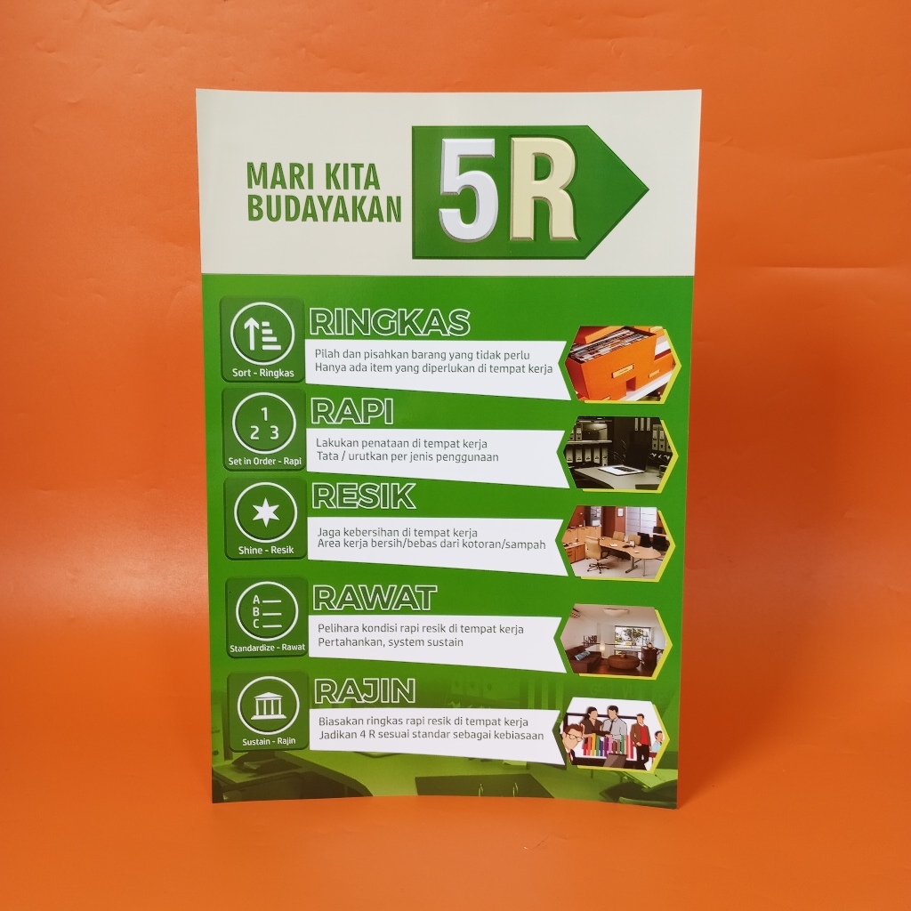 Jual Poster 5R, Poster Budayakan 5 R, TERAPKAN 5R DITEMPAT KERJA ...