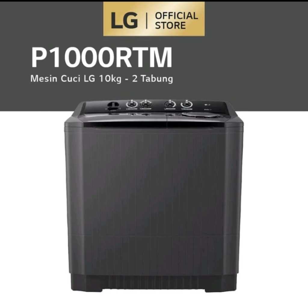 Jual Mesin Cuci 2 tabung LG P1000RTM 10Kg MIDDLE BLACK | Shopee Indonesia