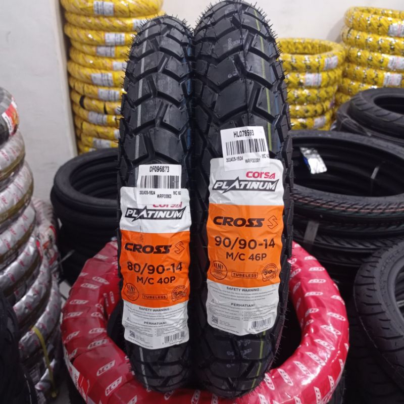 Jual BAN CORSA CROSS 80/90-14, 90/90-14 TUBLES ORIGINAL (free pentil ...