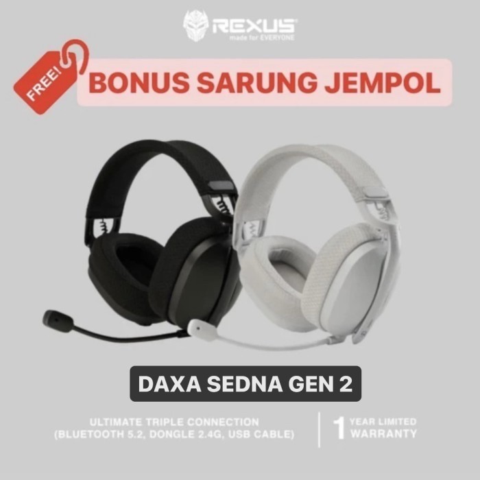 Jual Daxa SL1 Sedna Bluetooth Wireless Gaming Headset 3 connection Low ...