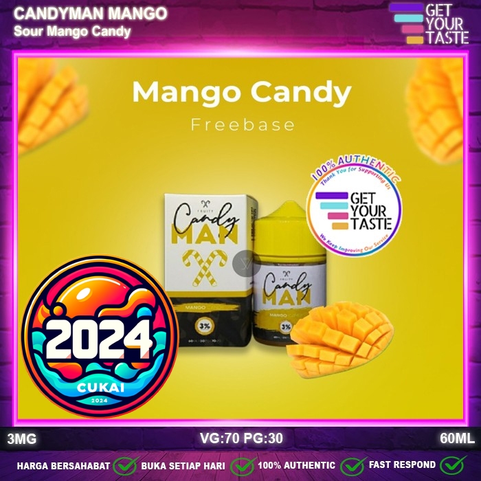 Jual Liquid Candyman Mango 60ML by FVS x TNT - Candy Man | Shopee Indonesia