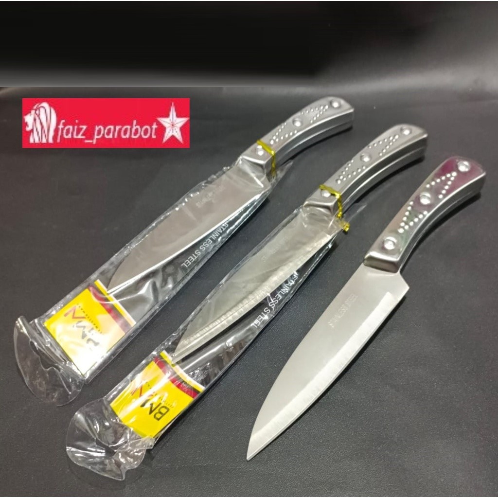 Jual PISAU HS MOTIP GAGANG CORAK STAINLESS / PISAU BESI SUPER TAJAM ...