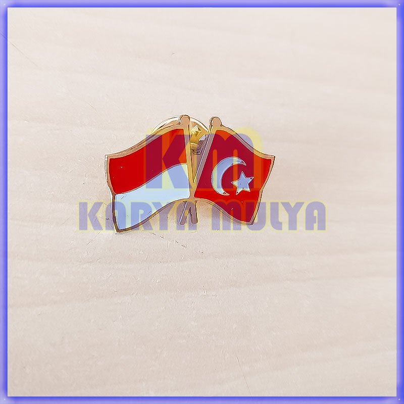 Jual Flag Pin Indonesia Turki - Lencana Pin Kerah Bendera Persahabatan ...