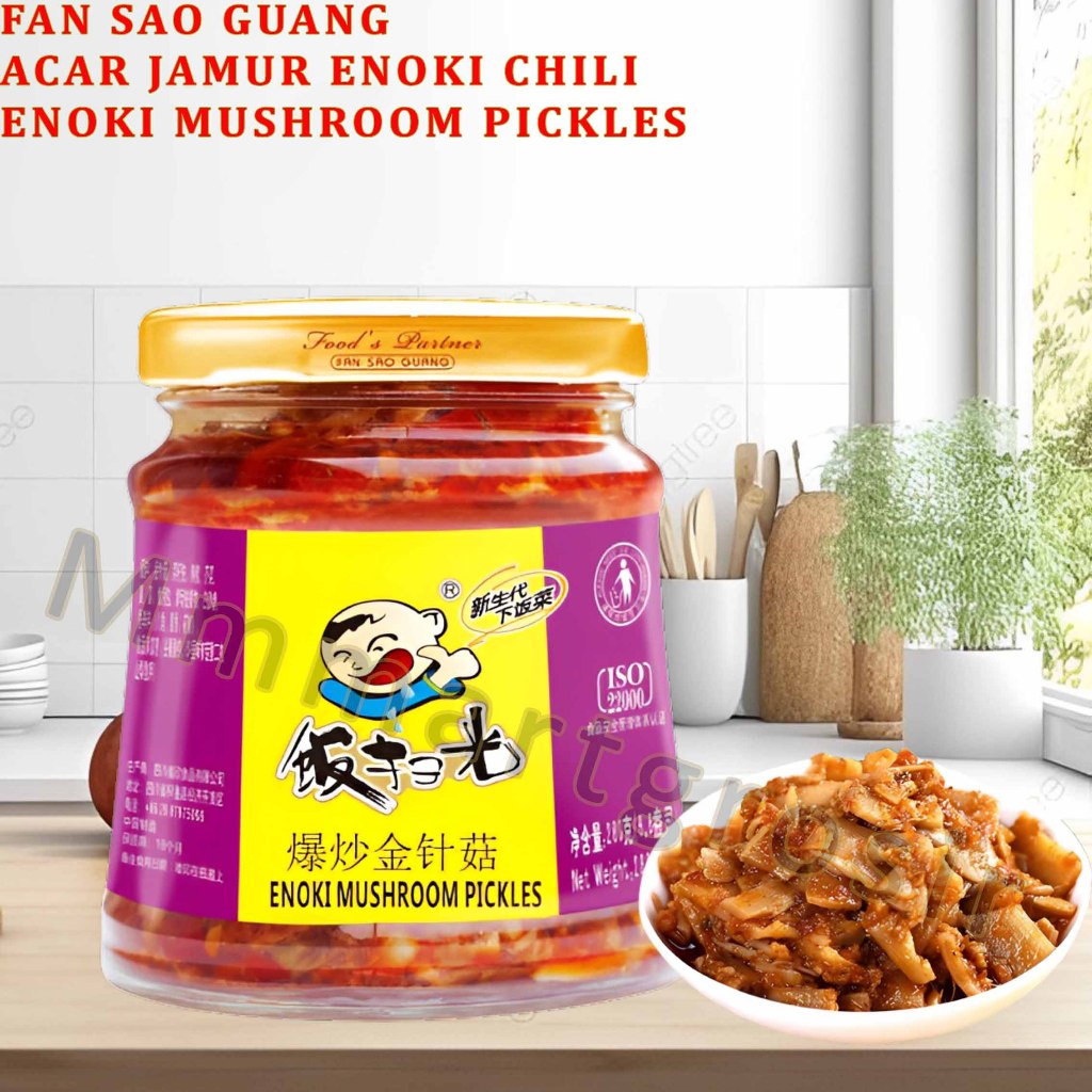 Jual Fan Sao Guang / Acar Jamur Enoki Chili / Enoki Mushroom Pickles ...