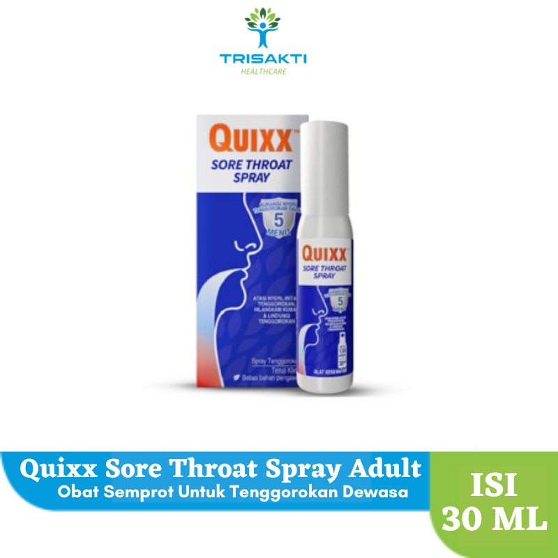 Jual Quixx Sore Throat Spray Adult 30 ml - Obat Semprot Untuk ...