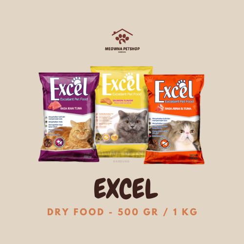 Jual Makanan Kucing EXCEL - CAT DRY FOOD (500 GR) | Shopee Indonesia