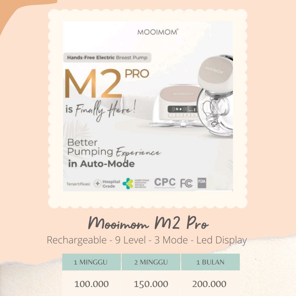 Jual Sewa Pompa Asi Mooimom M2 Pro Handsfree (Kirim dari Bandung ...