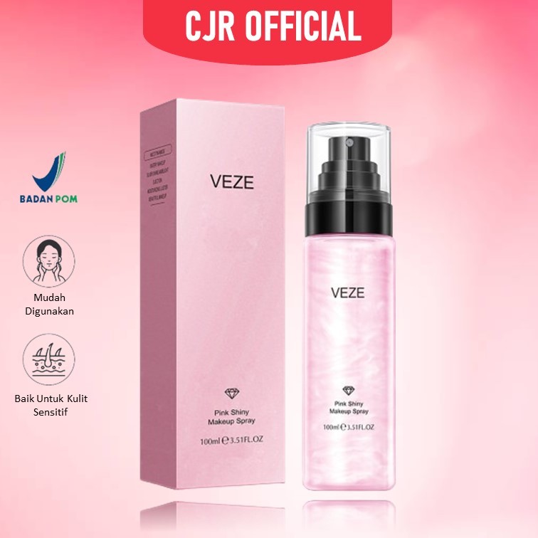 Jual BPOM Veze Makeup Spray Ambilight Pink Shiny Mengontrol Minyak ...