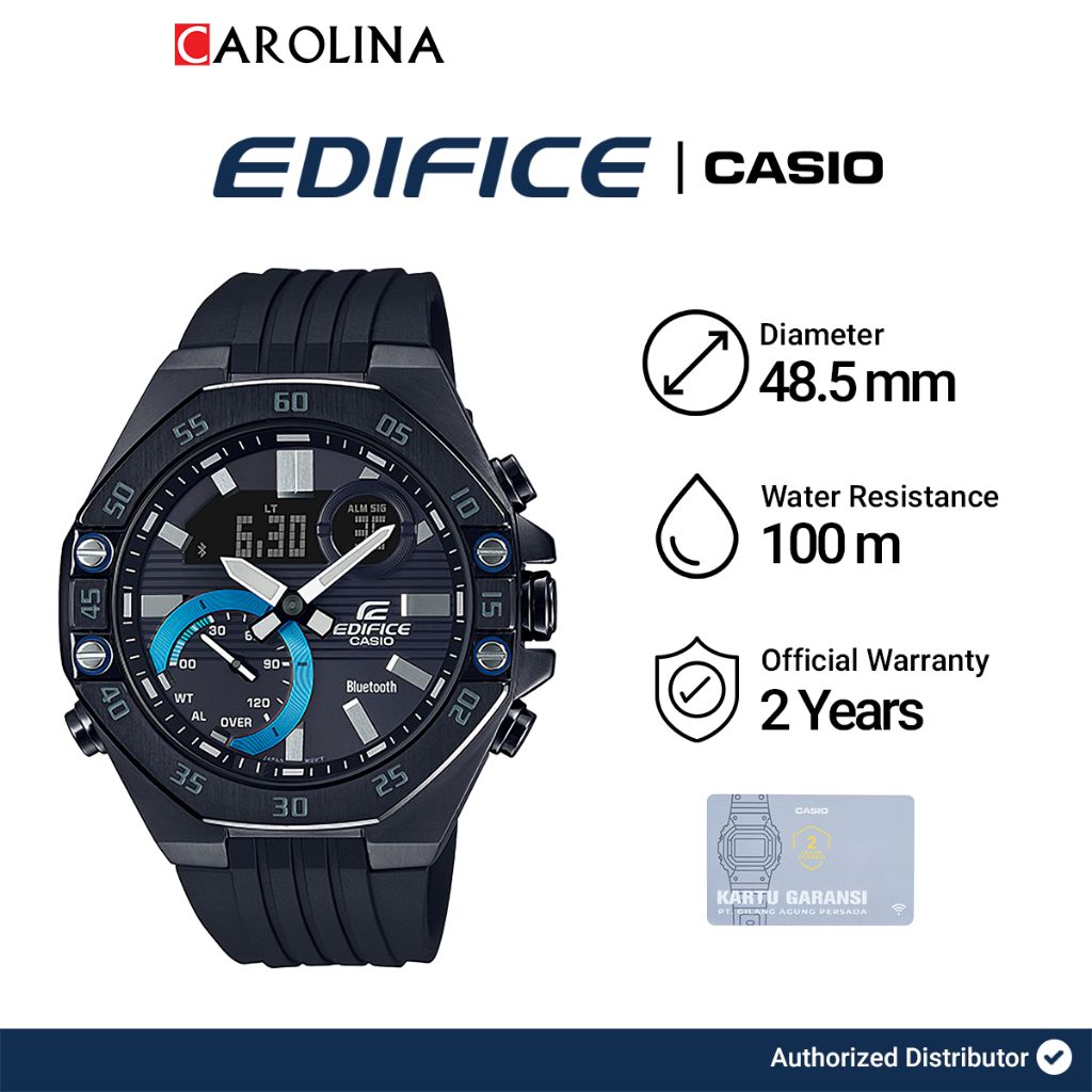 Jual Jam Tangan Pria Casio Edifice Sospensione Collection ECB-10PB-1A | Shopee Indonesia
