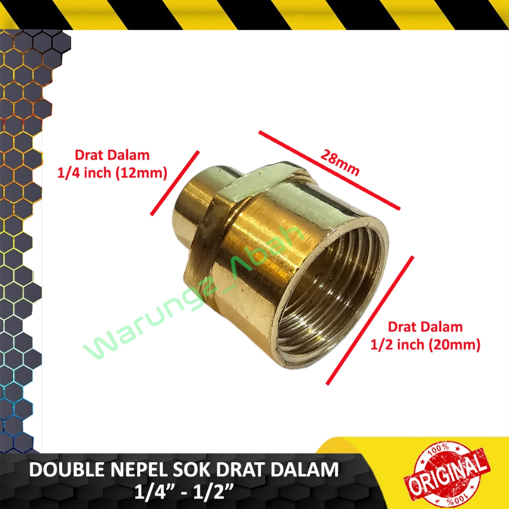Jual KONVERTER ADAPTOR ADAPTER DOUBLE DOBEL NEPEL NEPPEL NIPEL NIPPLE ...