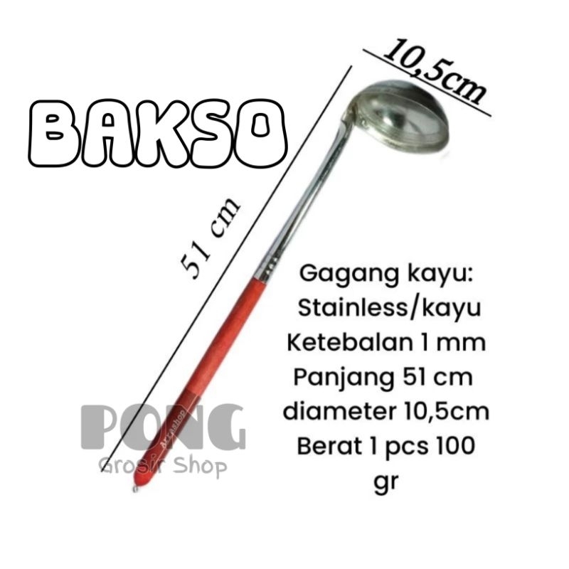 Jual Irus Bakso Gagang Kayu Panjang Besar Soto | Shopee Indonesia
