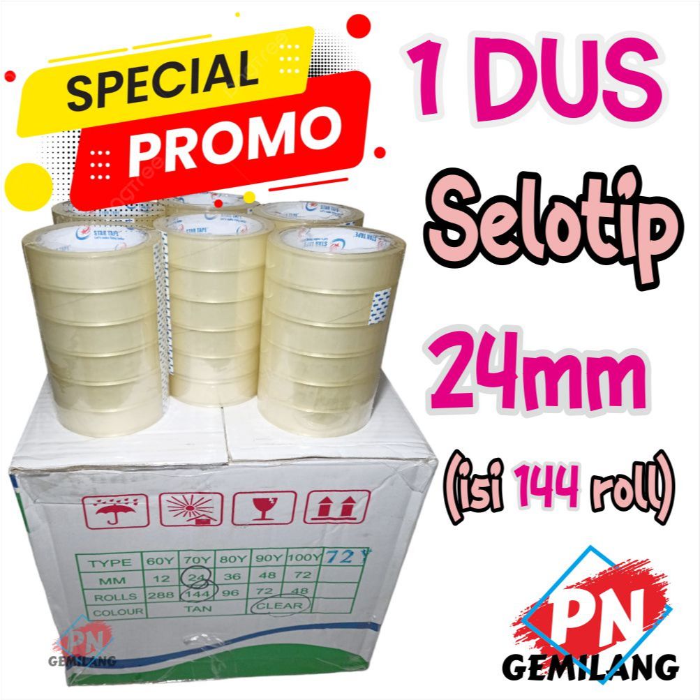 Jual HARGA SPESIAL LAKBAN BENING / SOLATIP / SELOTIP / isolasi bening ...