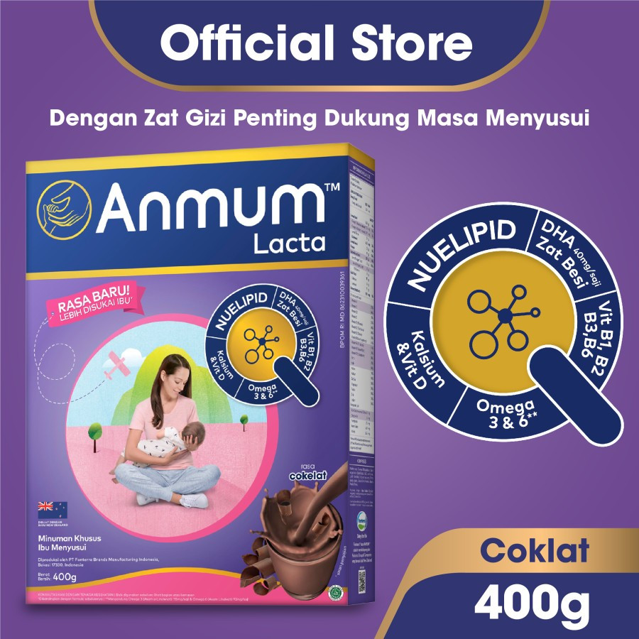 Jual Anmum Lacta Susu Bubuk Cokelat 400g - Susu Ibu Menyusui | Shopee ...