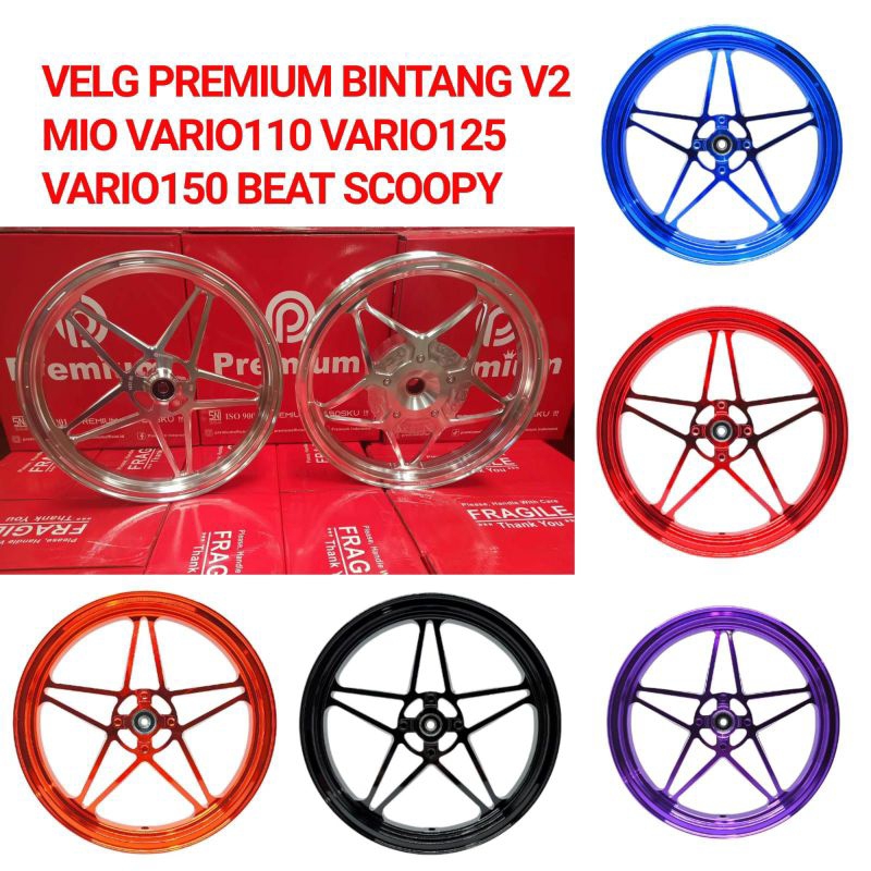 Jual Velg Racing VND premium p10/p5 ring 14 Mio Mio M3 Vario 125 beat Vario 150 Scoopy Vario ...