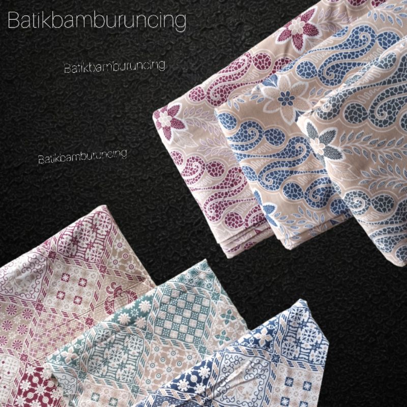 Jual kain bahan batik teteron rayon motif Seno bunga soft dasar krem ...