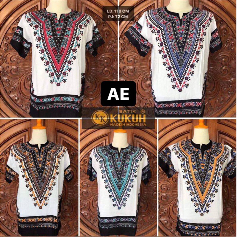Jual KUKUH Spesial Putih Lis Warna Baju Bali Etnik Dashiki LD 110 ...