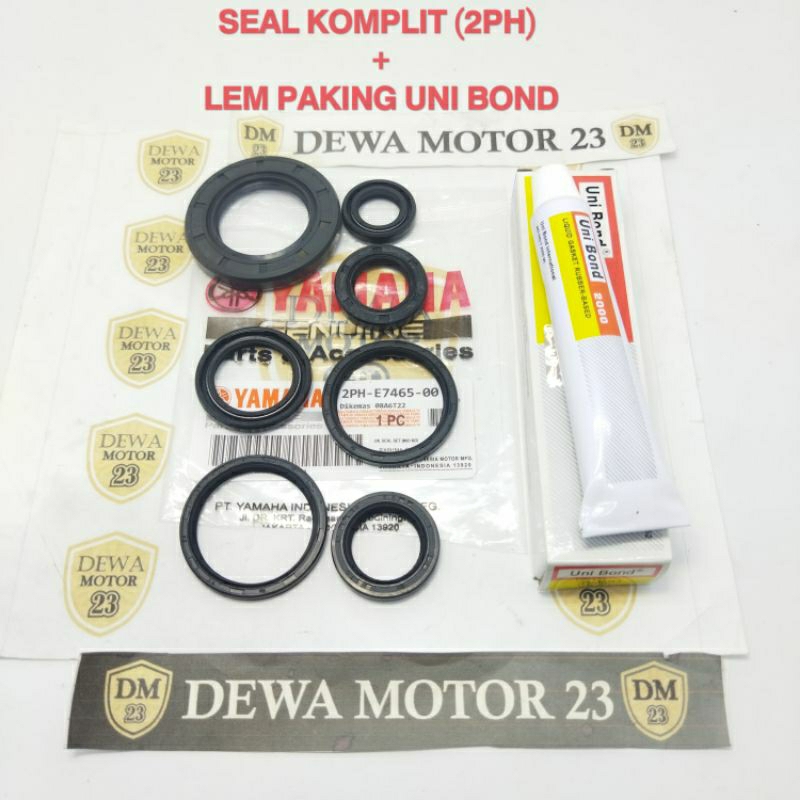 Jual Seal komplit 2ph + lem paking uni bond mio m3/soul gt 125/mio s 125 mio z 125 fino 125 ...