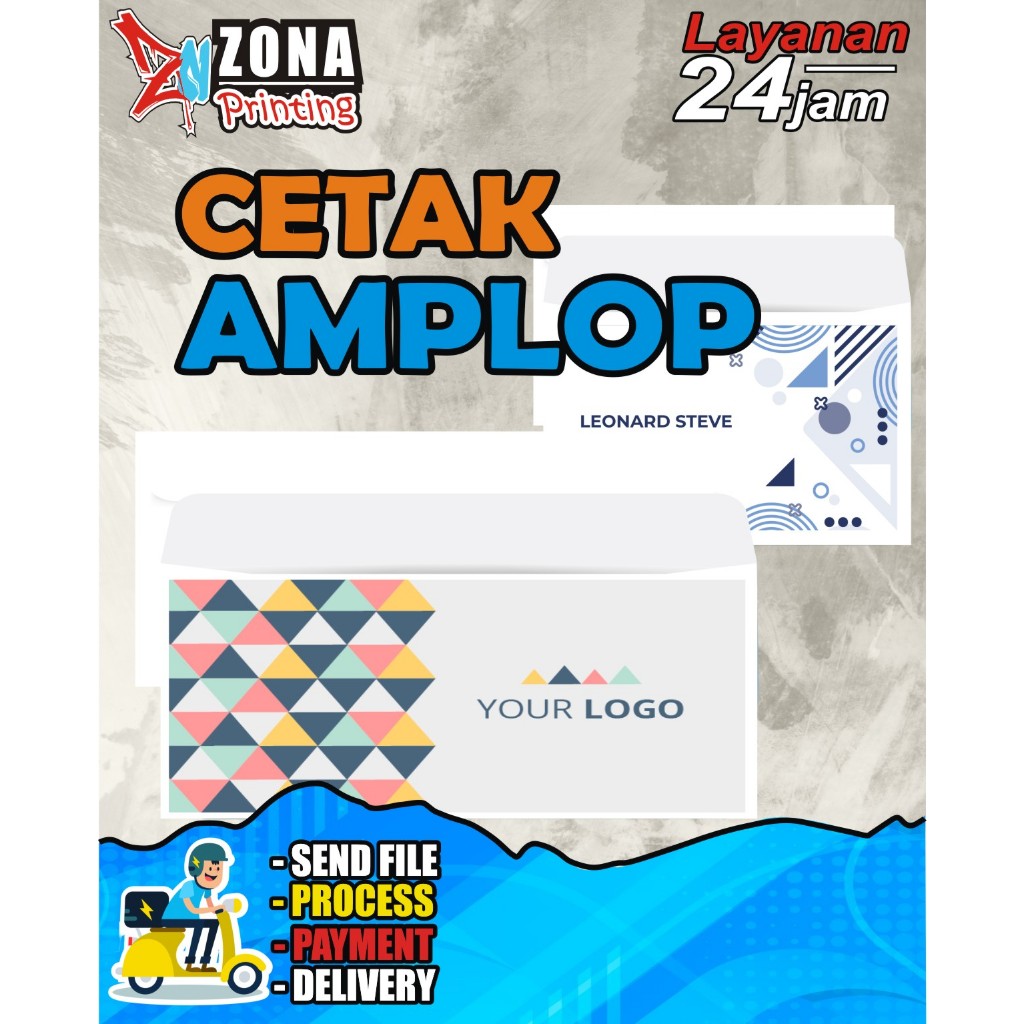 Jual Cetak Amplop Putih Custom Design / Print Amplop Putih Berwarna ...