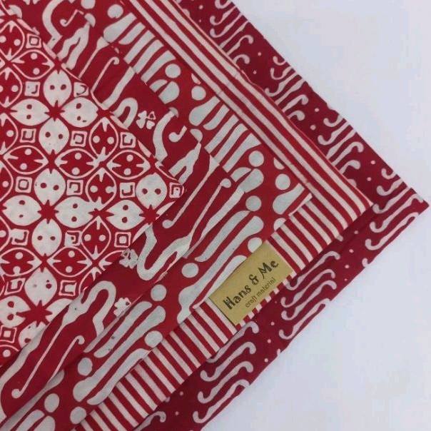 Jual Kain Perca Batik Cap Motif Merah Putih | Shopee Indonesia