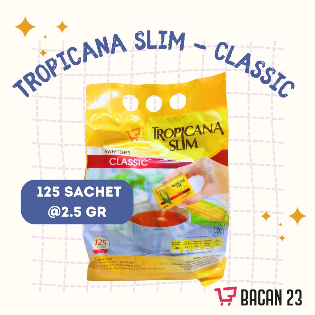 Jual Tropicana Slim Sweetener Classic (125 Sachet x 2,5 gr) | Shopee Indonesia