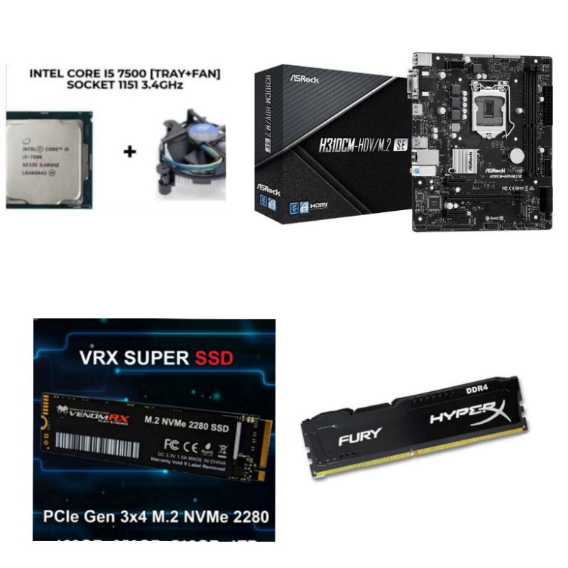 Jual Paket Processor Intel Core i5 7500 Gen 7 LGA 1151 DDR4 NVME ...