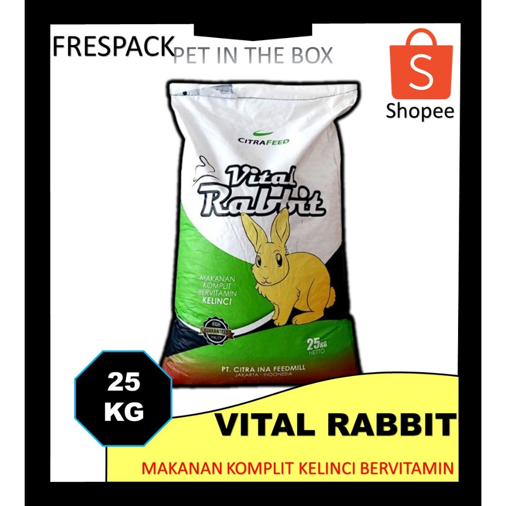 Jual VITAL RABBIT 25 KG / MAKANAN KELINCI 25KG | Shopee Indonesia