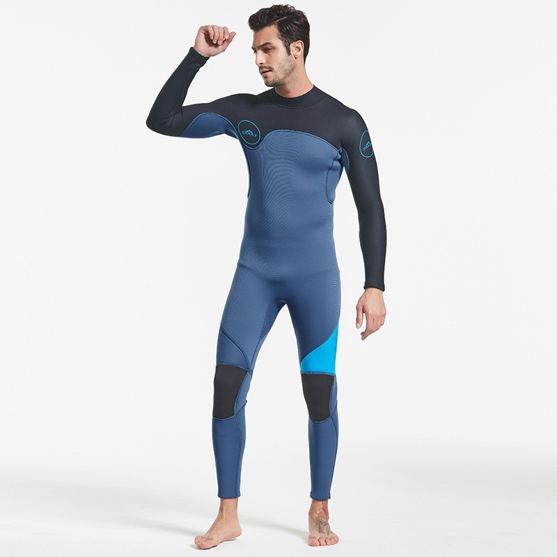 Jual SBART One-piece wetsuit 3mm wet suit warm and cold-proof ...