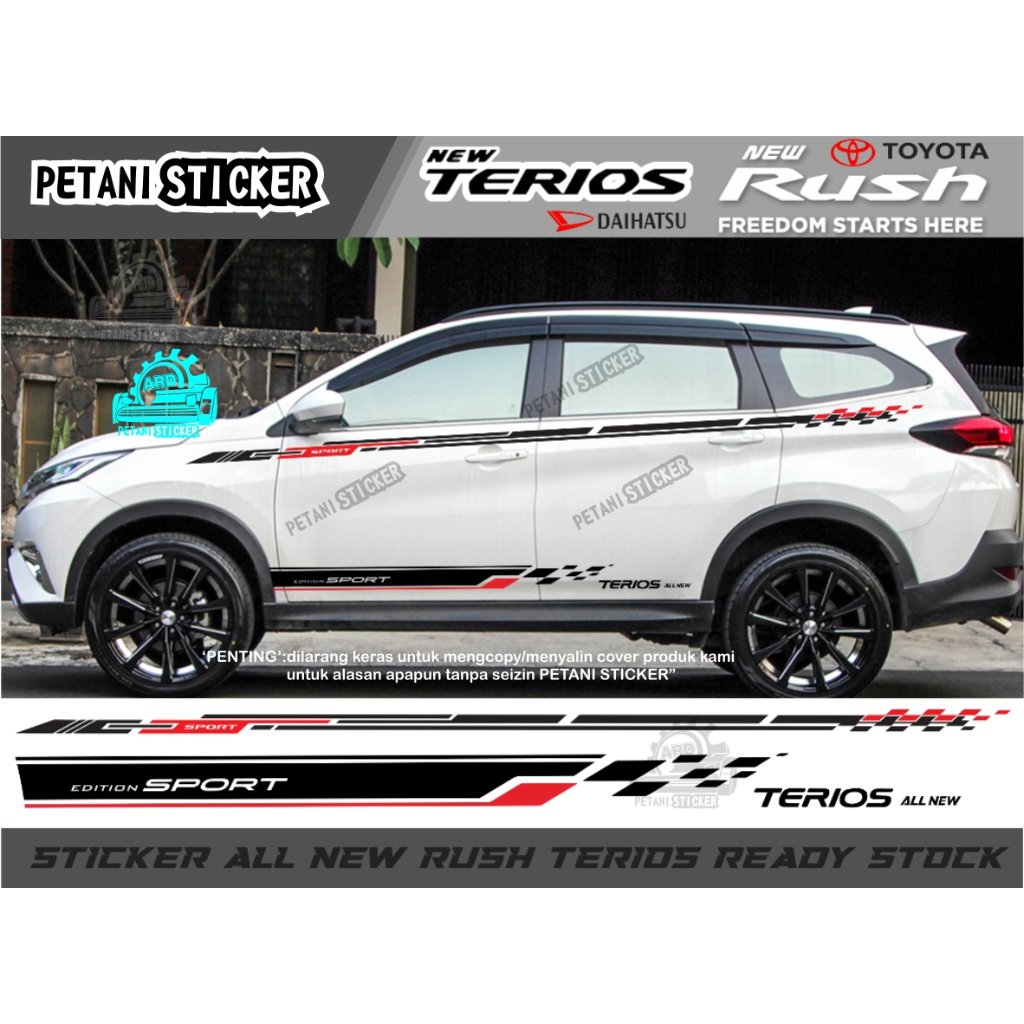 Jual STICKER ALL NEW TERIOS ALL NEW RUSH TERBARU CUTTING STICKER RUSH ...