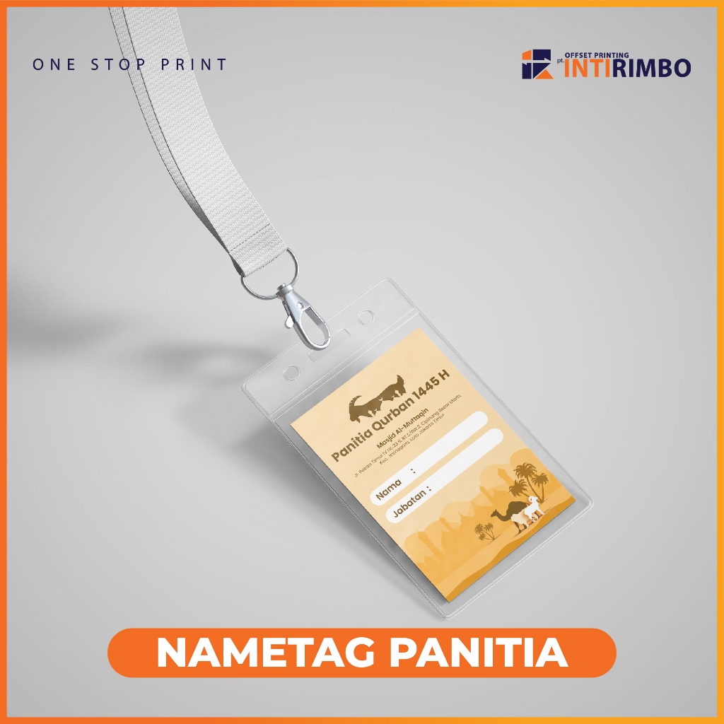 Jual NAMETAG KARTU TANDA PANITIA PESERTA QURBAN / IDUL ADHA ID CARD ...