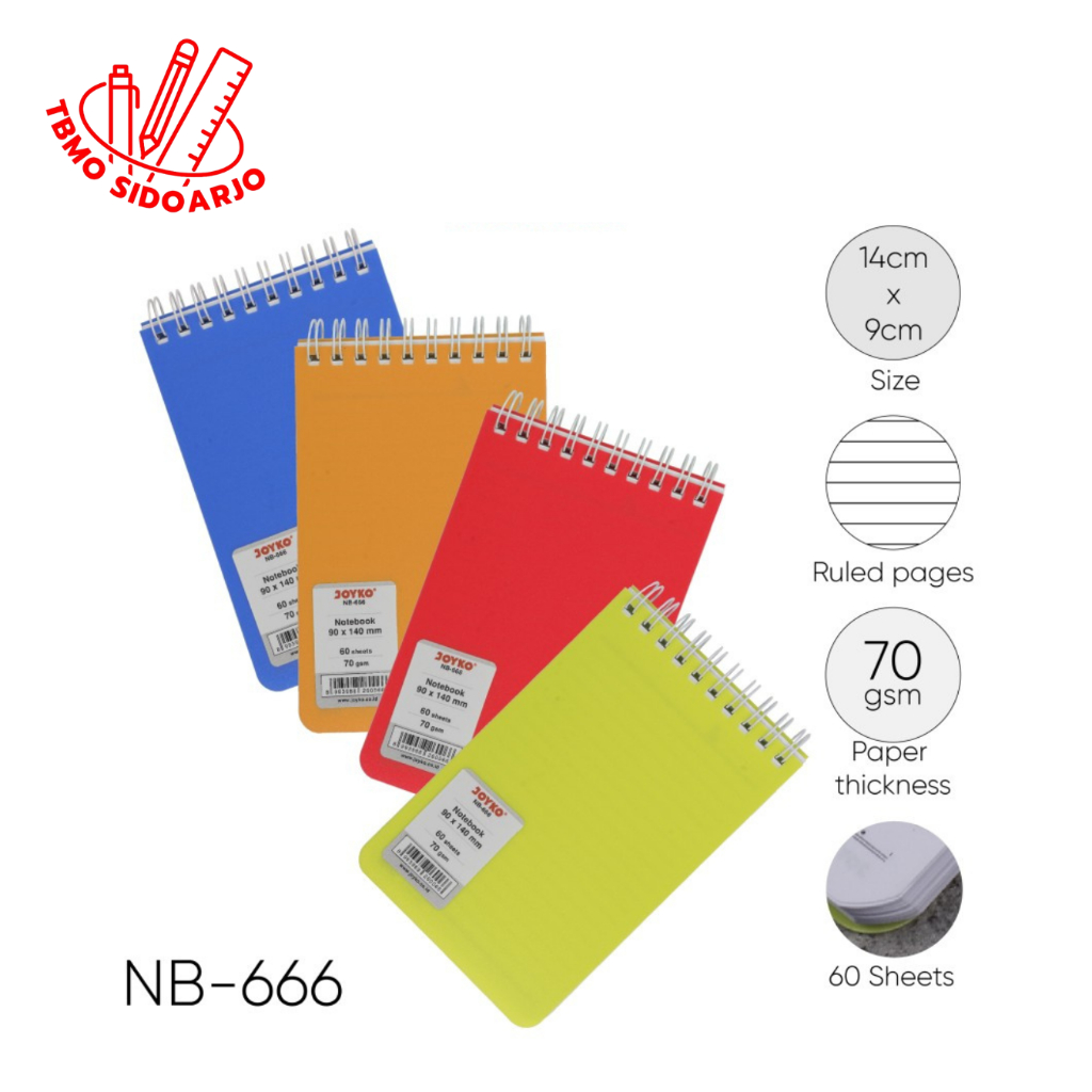 Jual TBMO Notebook A5 Diary Agenda Buku Catatan Bergaris Joyko NB-661 60 hal | Shopee Indonesia